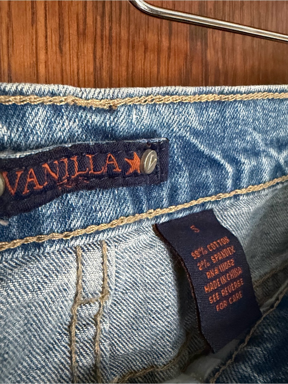 Vanilla | Skirts | Vintage Vanilla Star Y2k Studded Distressed Denim ...